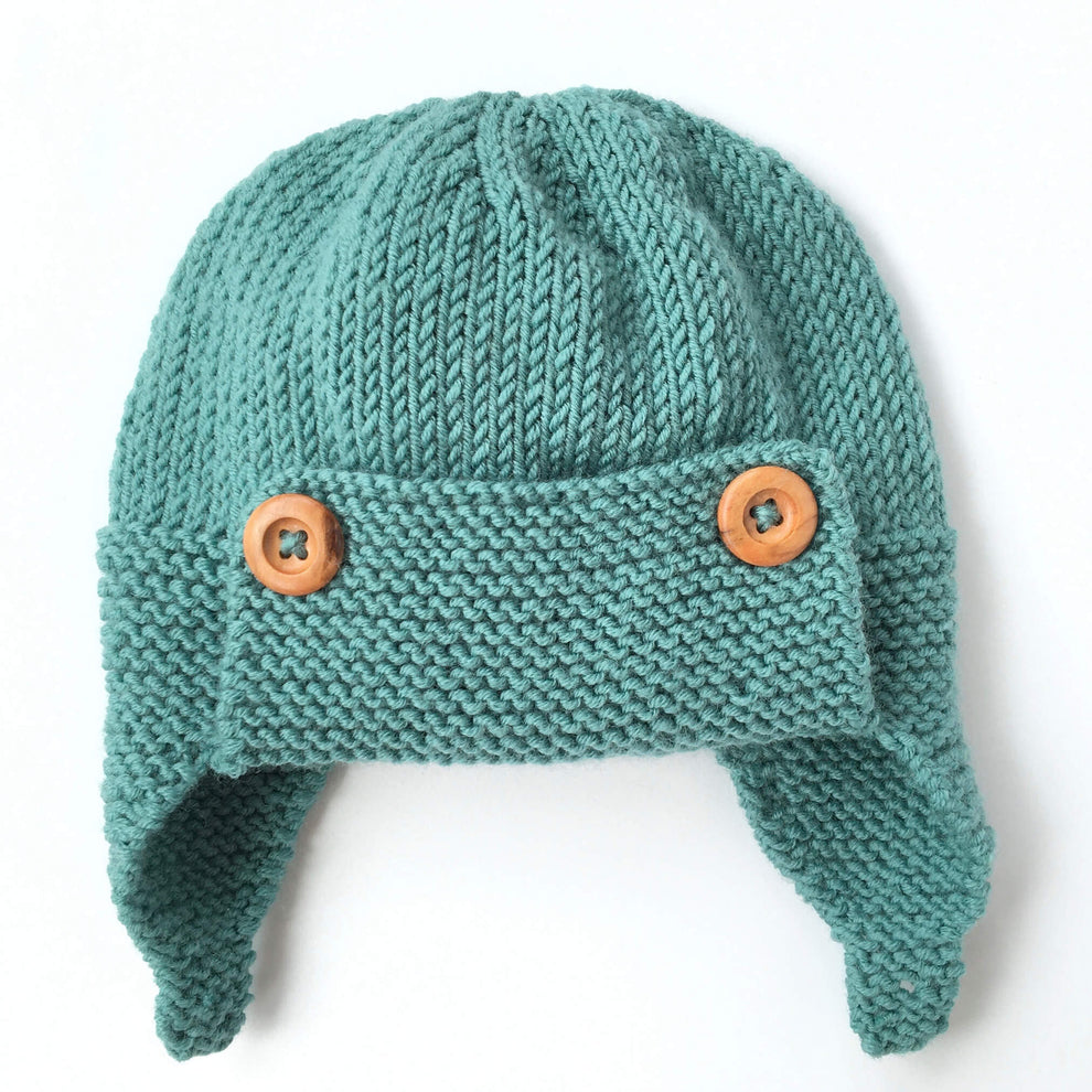 Baby Pilot Hat Knitting Pattern - WRIGHT FLYER – Lovefibres
