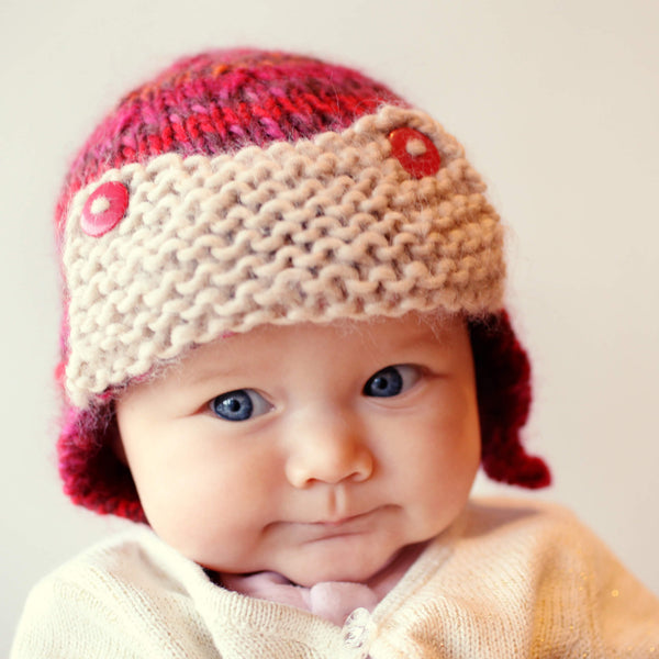 Easy Baby Aviator Hat Knitting Pattern - CURTISS – Lovefibres